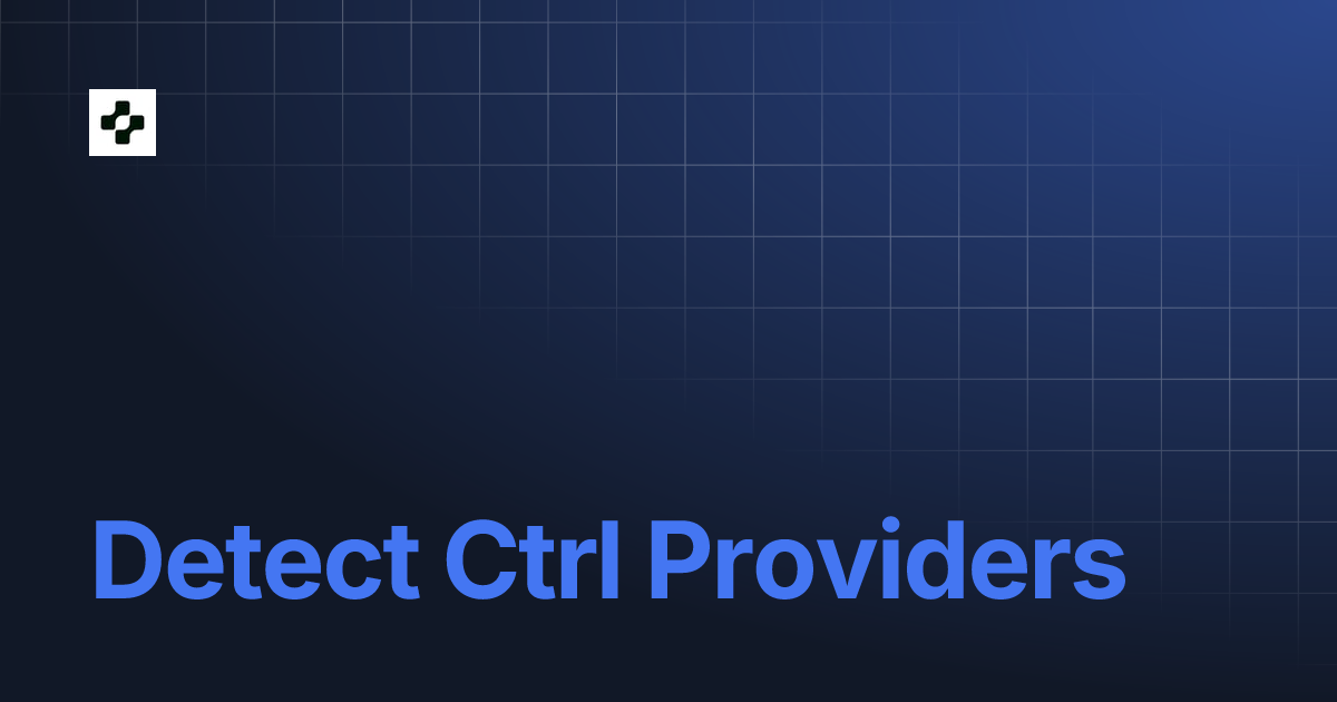 Detect Ctrl Providers | Ctrl Wallet - Documentation