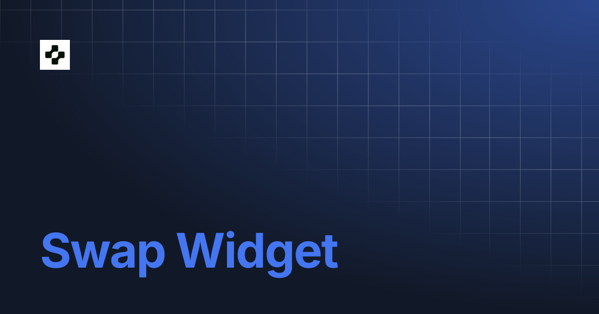 Swap Widget | Ctrl Wallet - Documentation